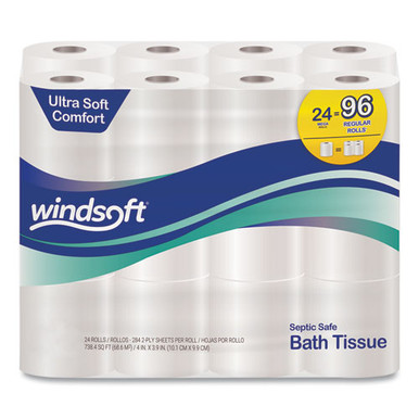 Windsoft 2 Ply Premium Bath Tissue Mega Roll (24/Pack)