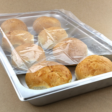 21x6x35" 1.1 Mil Clear Poly Bag / Bun Pan Cover on Roll in Dispenser ...