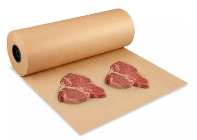 24"x900' 40# Unbleached Natural Foodservice Butcher Paper Roll (1/Each)