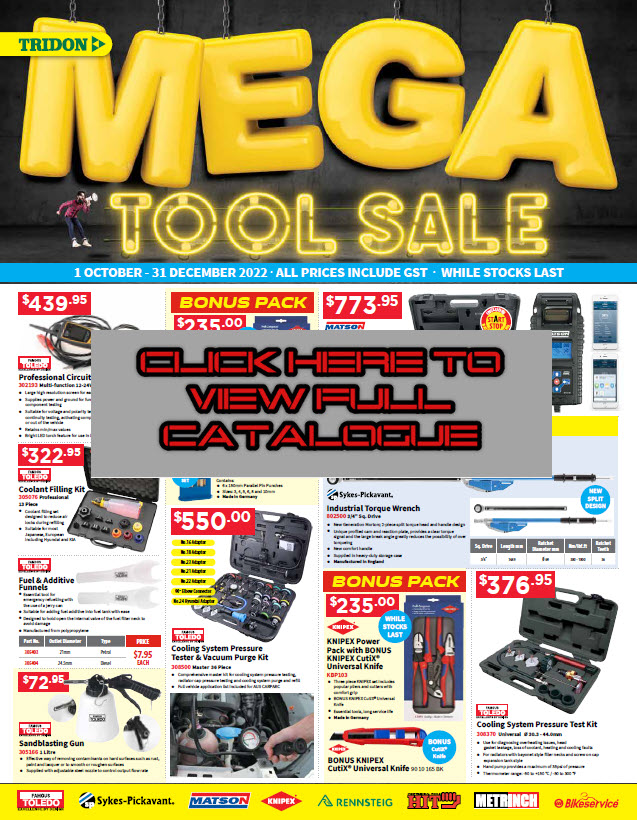 Tridon Tool Sales catalogue | Raw Tools