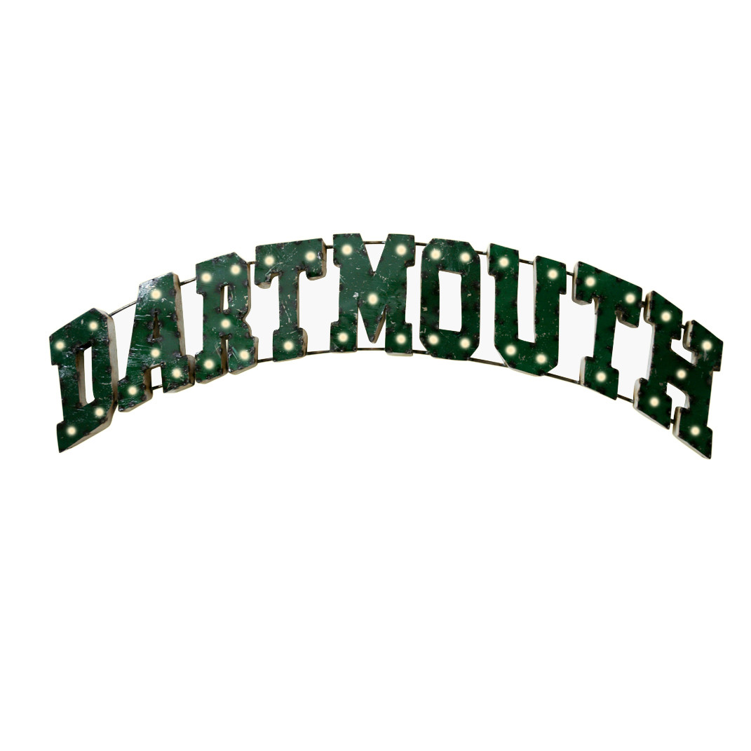 Lighted Arch Dartmouth Metal Wall Sign - Dartmouth Co-op