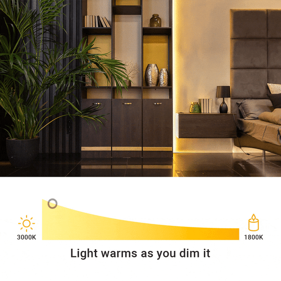 Dim to Warm Light Strip Kit - Hardwired Wall Dimmer Pro Kit