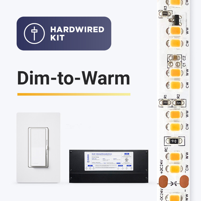Dim to Warm Light Strip Kit - Hardwired Wall Dimmer Pro Kit