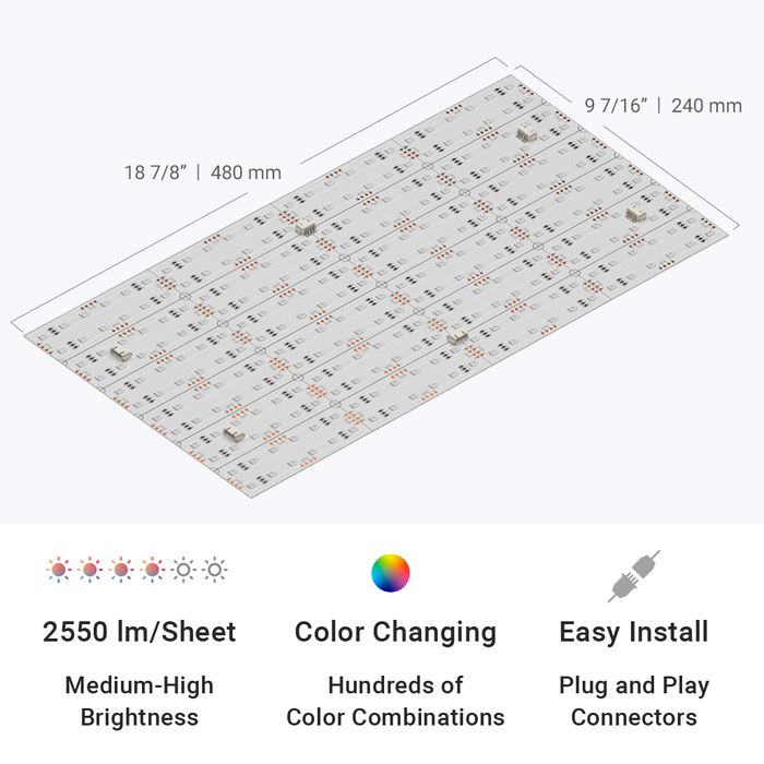 RGB LED Light Sheet | Color Changing Lights & Light Box Signs