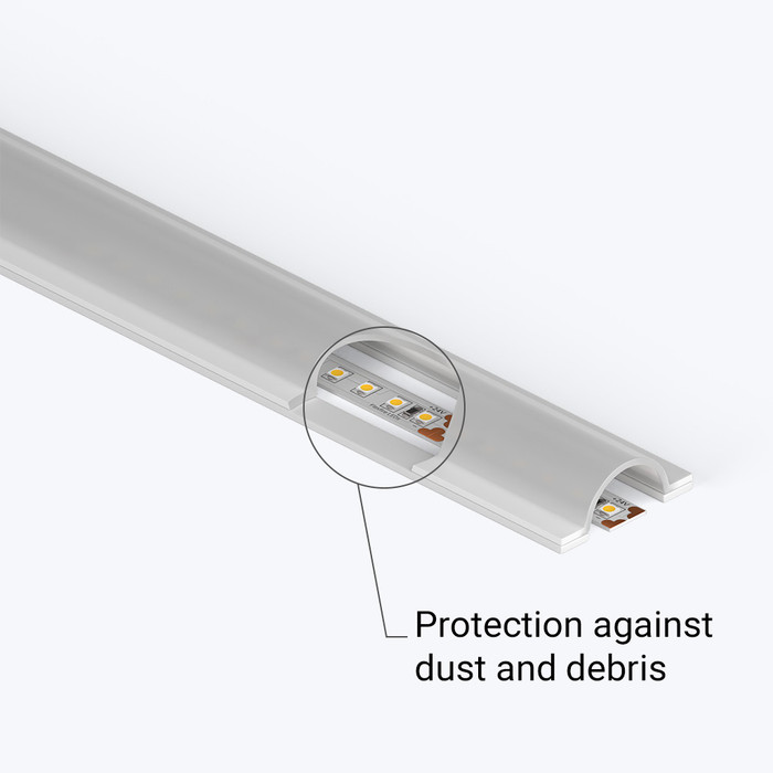 LED Strip Diffuser | LED Strip Light Cover for Frosted Lights Look