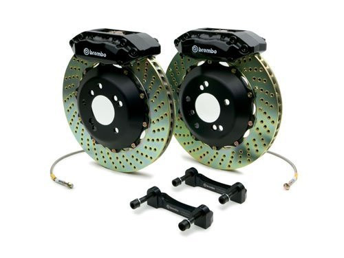Brembo Black Front Drilled Big Brake Kit - 99-01 Nissan Skyline GT-R R34