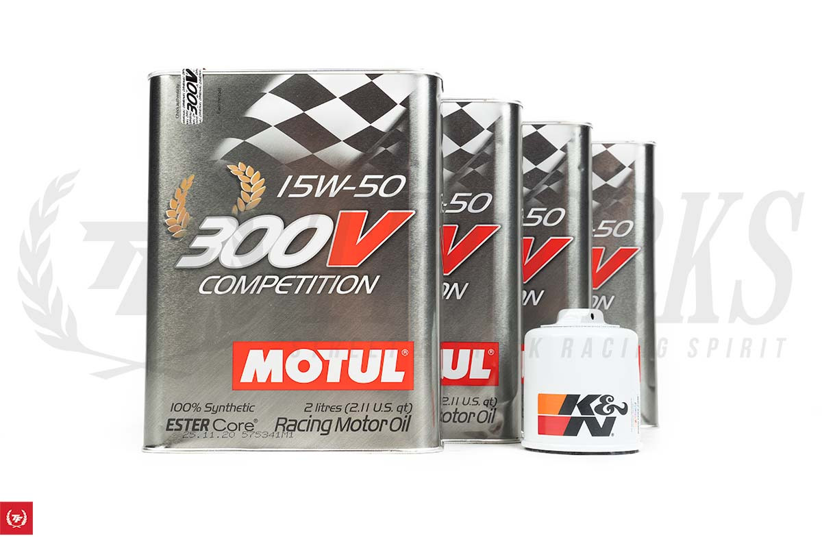 TF Kswap Oil Pan Motul 300V Engine Oil + K&N Performance Oil Filter Package