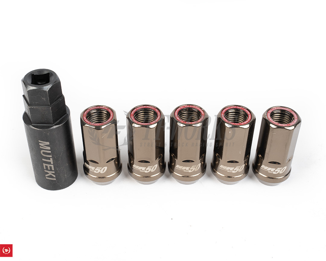 Muteki HR50 14x1.50 Titanium Chrome / Red Ring