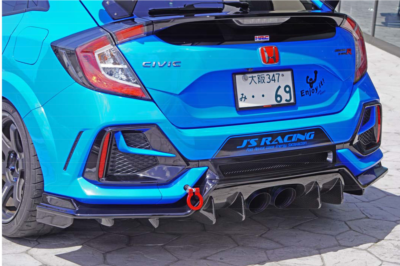 J's Racing FK8 rear diffuser carbon