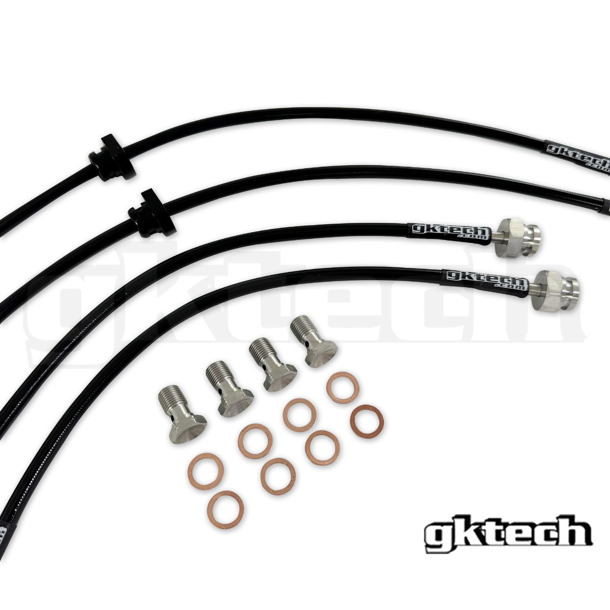 GKtech S13 240SX Braided Brake Lines (Front & Rear Set)