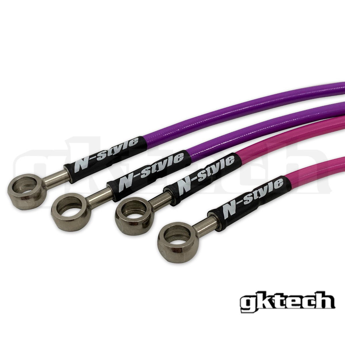 GKtech N-Style S14 240SX/S15 Silvia Braided Brake Lines (Front & Rear Set)