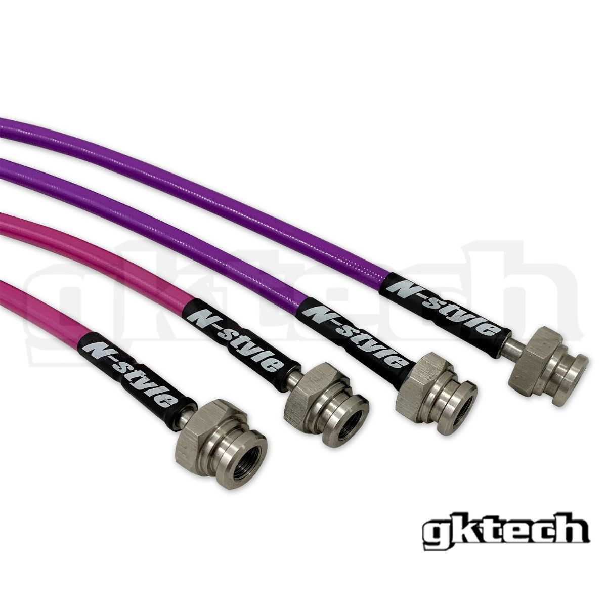 GKtech N-Style S13 240SX Braided Brake Lines (Front & Rear Set)