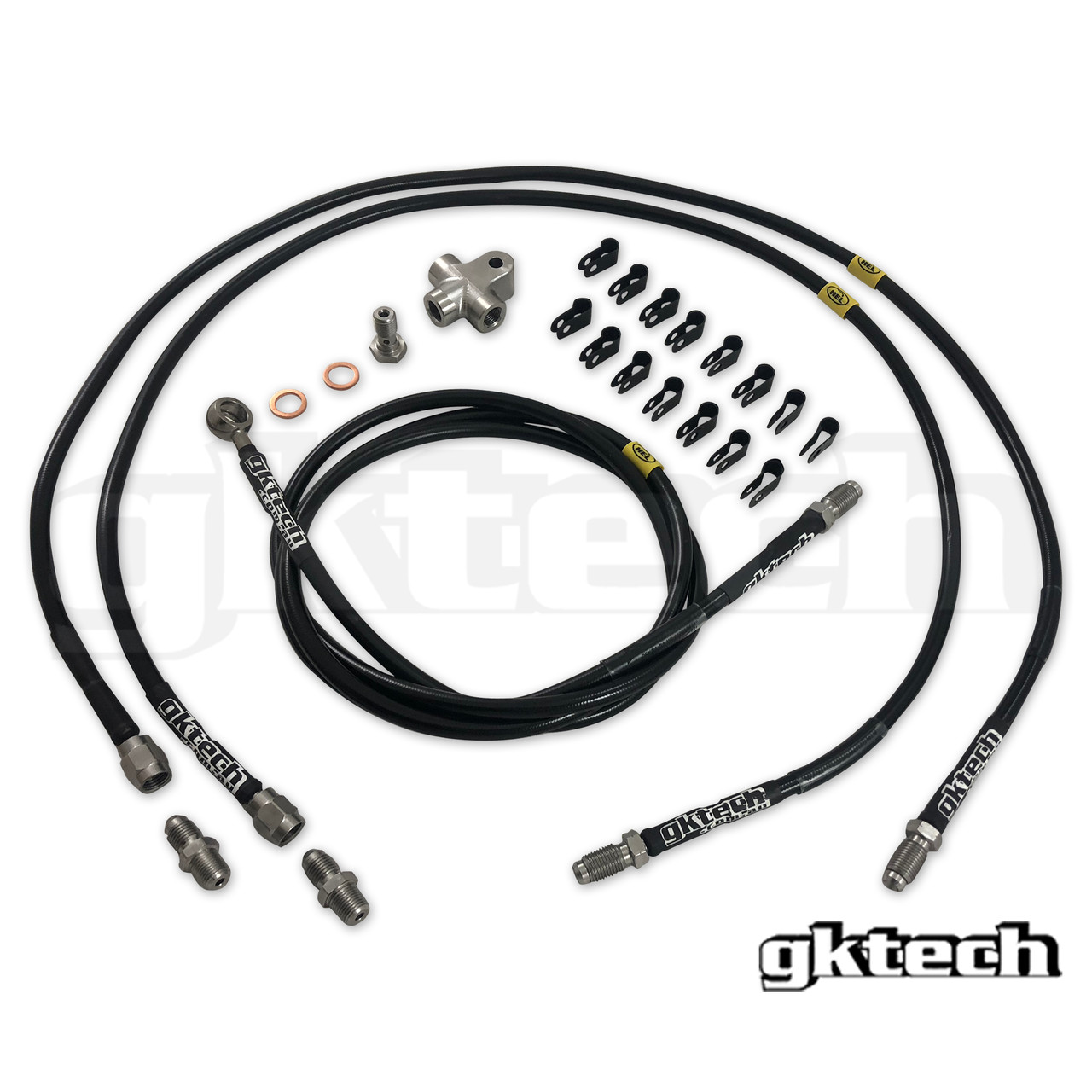 GK Teach Stand Alone SS Braided Brake Line Kit
