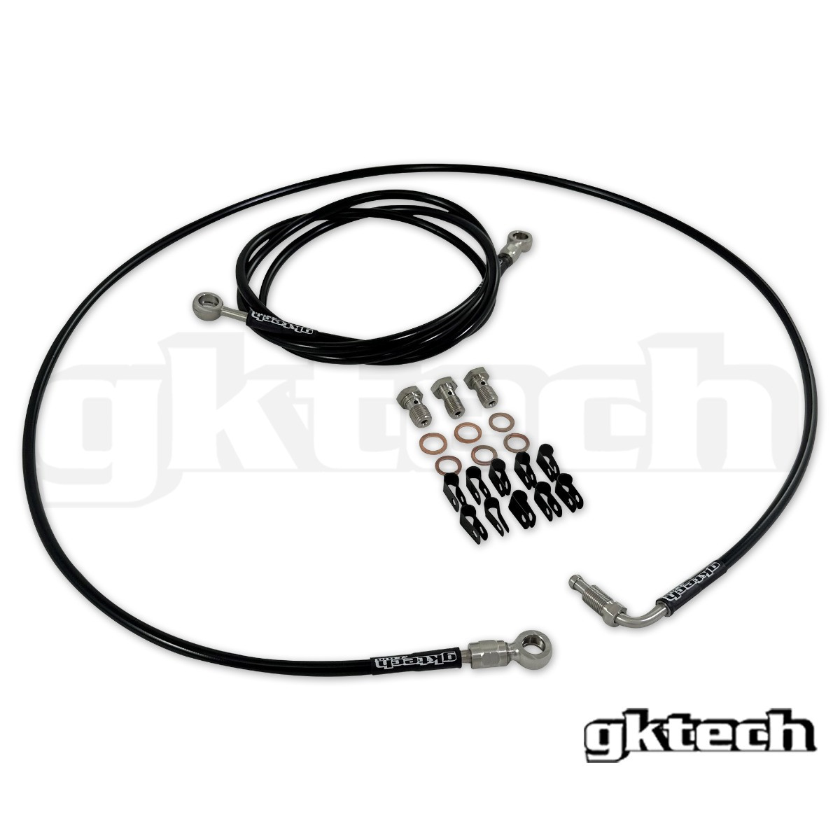 GK Teach Lhd - Inline E-brake Braided Brake Line Kit