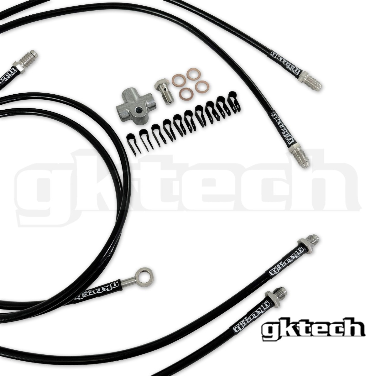 GK Teach Z33 350z/Z34 370Z/G35/G37 SS Braided Hydraulic E-brake Line Kit