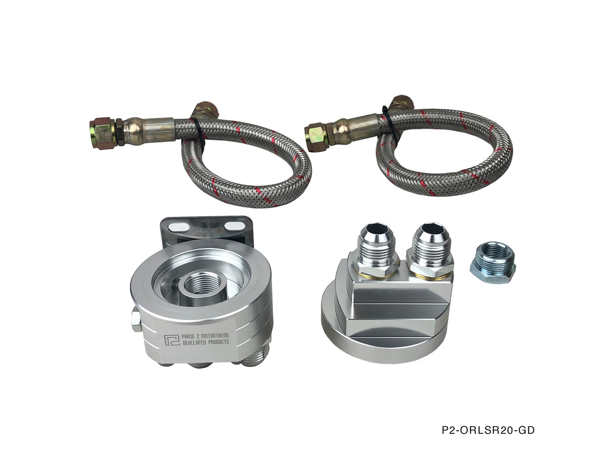 P2M Nissan SR20DET Oil Filter Relocation Kit - Touge Factory