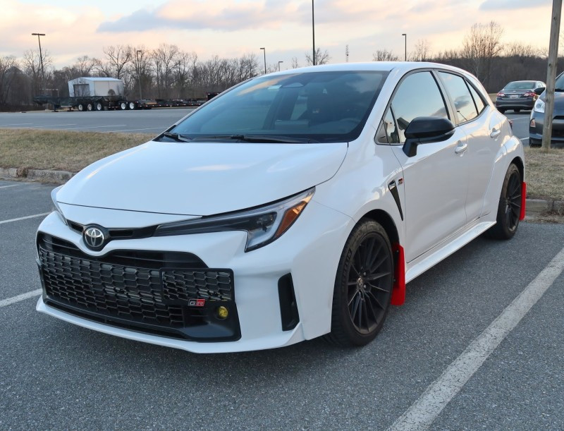 Rally Armor 2023 Toyota GR Corolla Red UR Mud Flap w/ White Logo ...