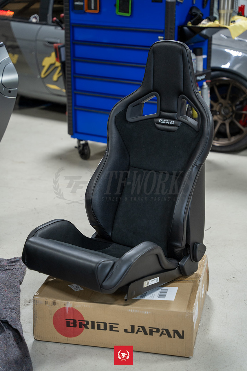 Recaro Sportster CS Reclinable Seat - Black Vinyl / Black Suede - Touge ...