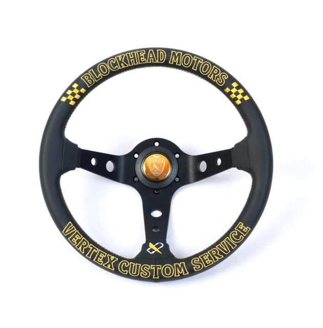 Vertex x Block Head Motors Steering Wheel - Touge Factory