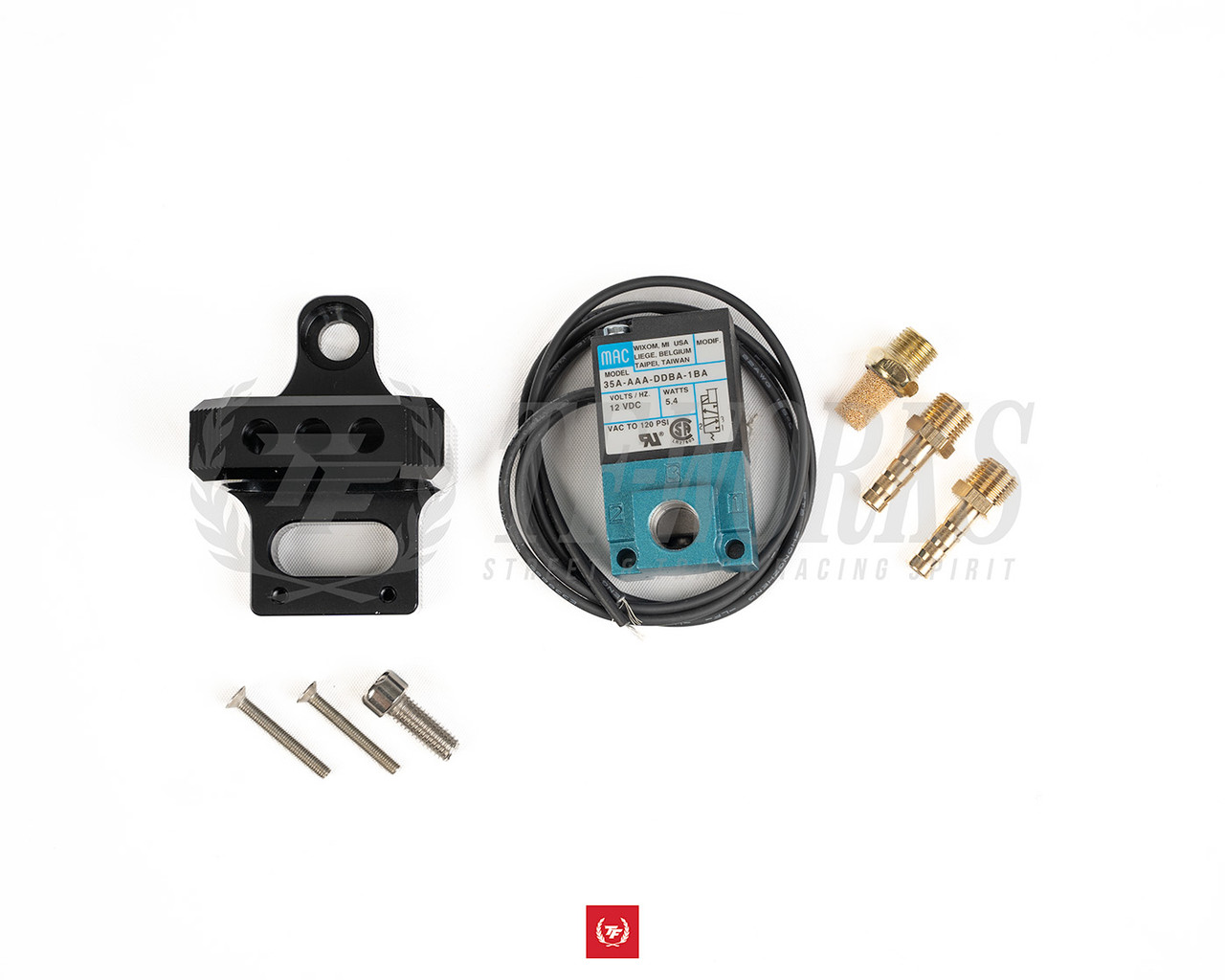 Mac Valve Solenoid with Brass Fittings and Filter + Billet Mount ...