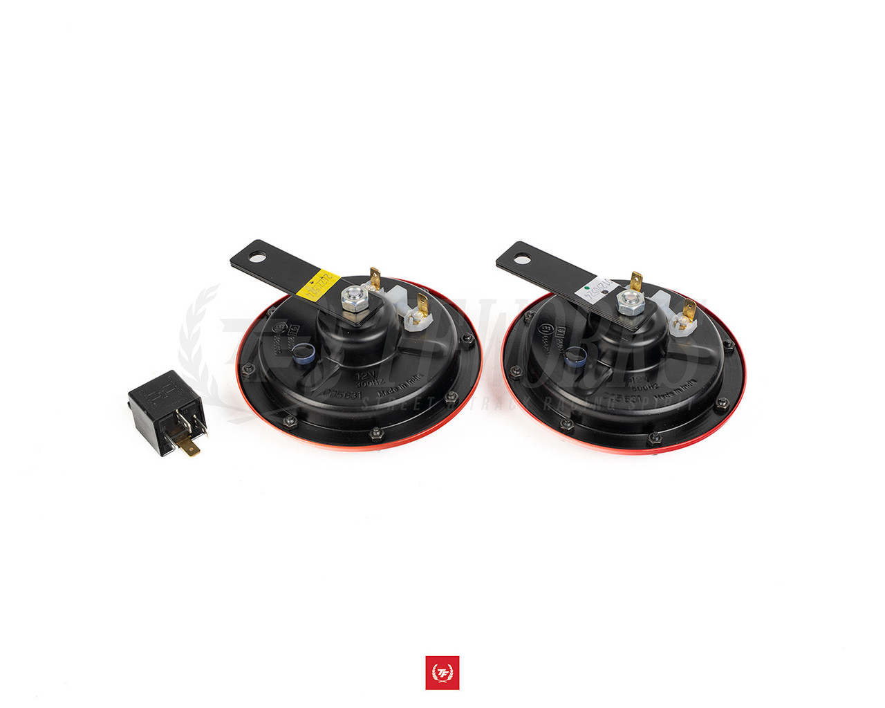 Hella Supertone Horn Kit 12V 300/500HZ - Red - Touge Factory