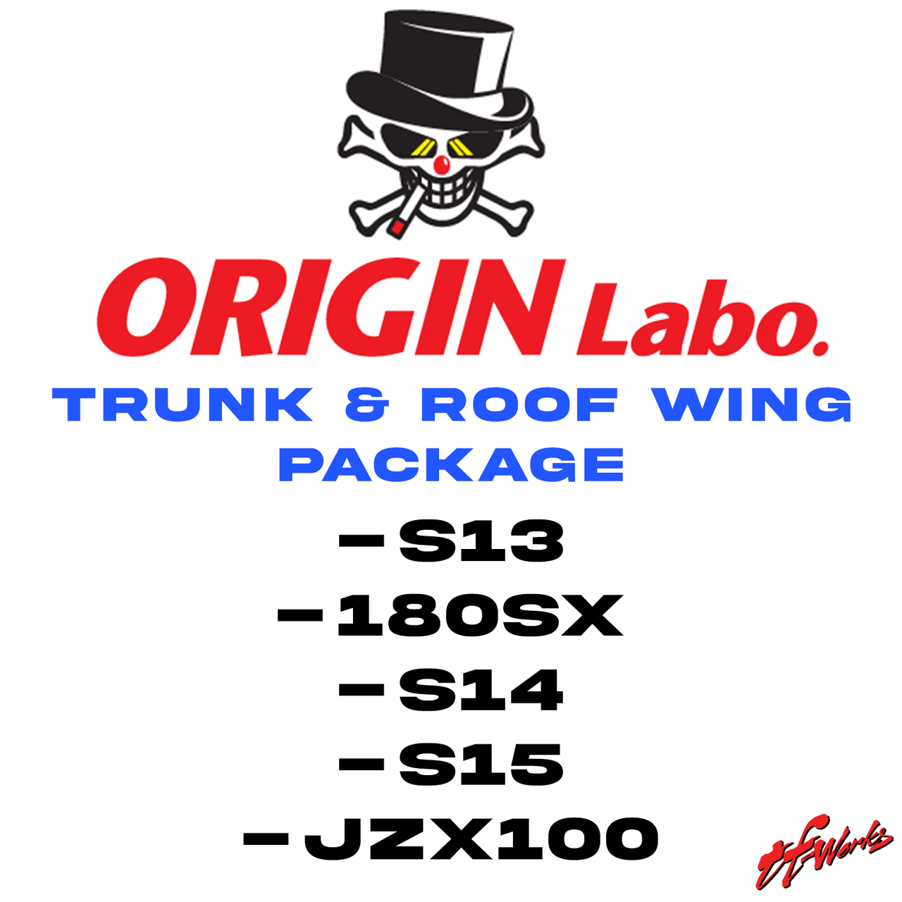 Origin Labo TRUNK & ROOF WING PACKAGE (FRP) - S13, 180sx, 240sx, S14 ...