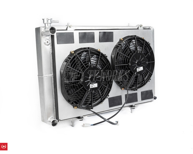 Kswap Koyo Radiator + Aluminum Fan Shroud with SPAL Fans - Touge Factory