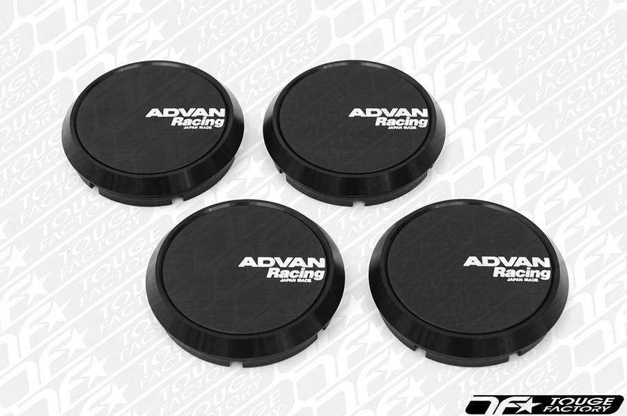Advan Racing Center Cap 63 Flat Type- Black - Touge Factory