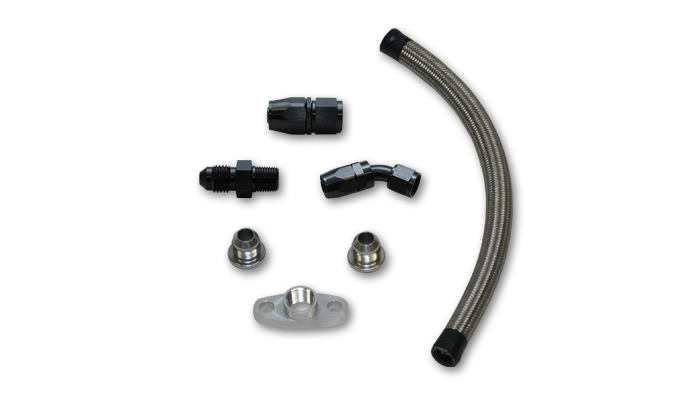 Vibrant Universal Oil Return Kit for T3/T4 Top Mount Turbo: 20 ...