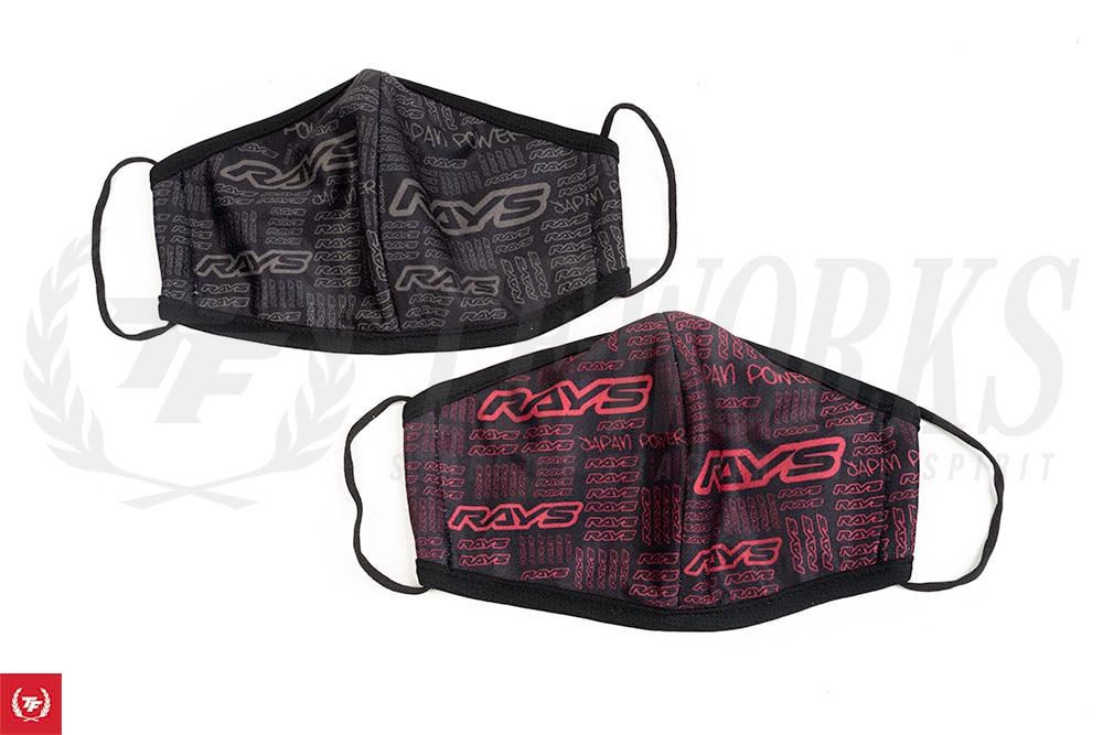 RAYS Official Face Mask (Set of 2) - Red / Gray - Touge Factory
