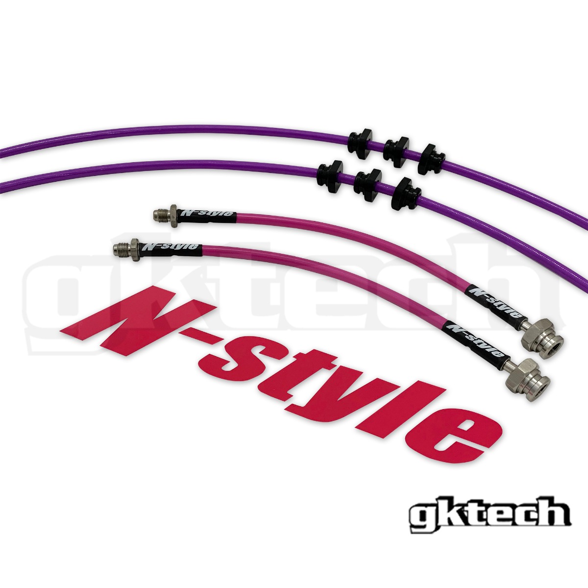 GKtech N-Style Z32 300ZX Braided Brake Lines