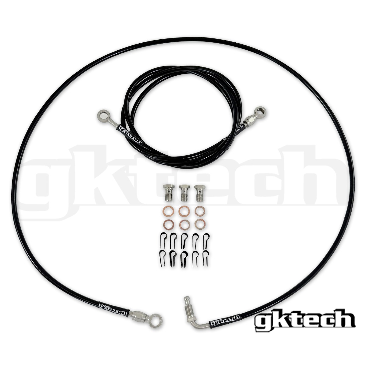GK Teach Lhd - Inline E-brake Braided Brake Line Kit