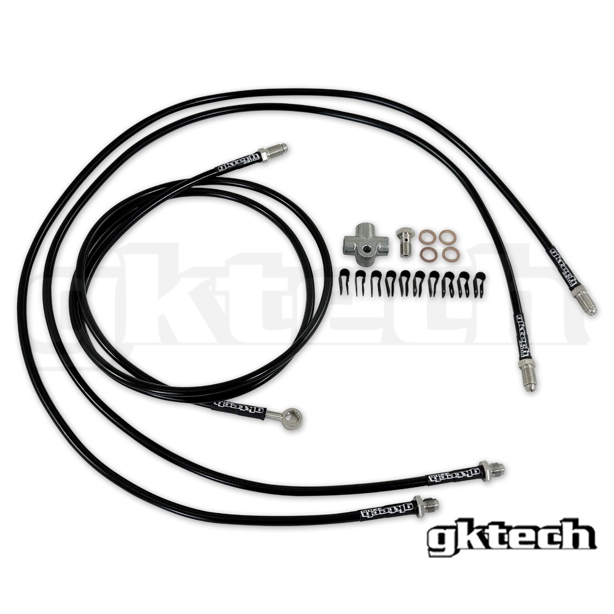 GK Teach Z33 350z/Z34 370Z/G35/G37 SS Braided Hydraulic E-brake Line Kit