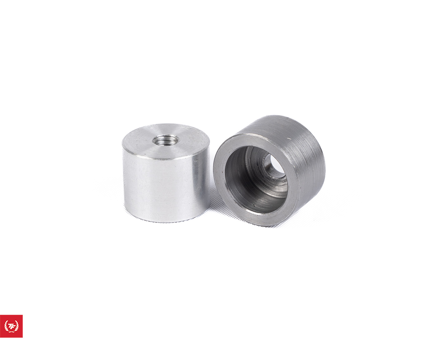 M6 Threaded Billet Aluminum Weld-On Bung with Steel Weld Cups - Pair ...