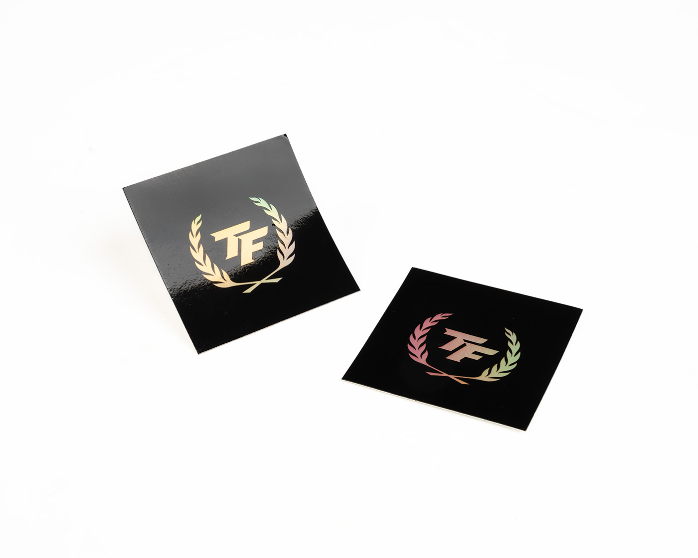 TF-Works Black + Holographic Square Sticker - Touge Factory