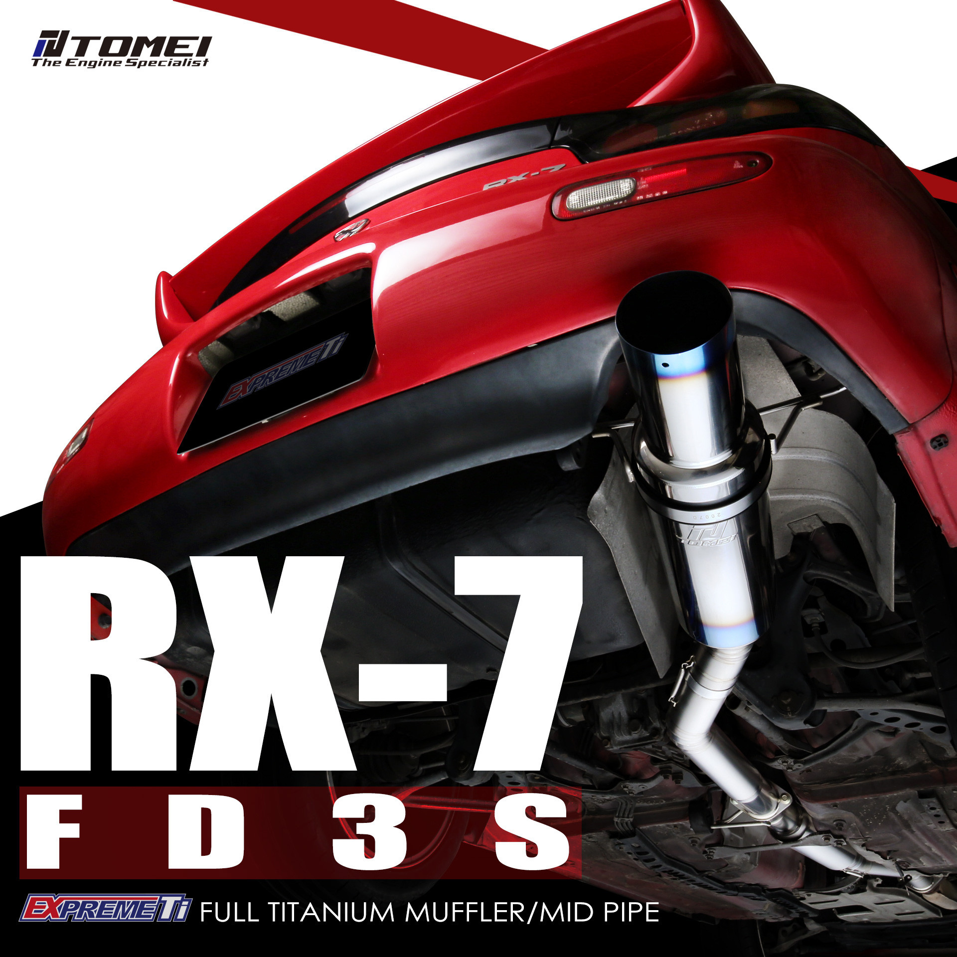 FULL TITANIUM MUFFLER EXPREME Ti RX-7 FD3S - Touge Factory