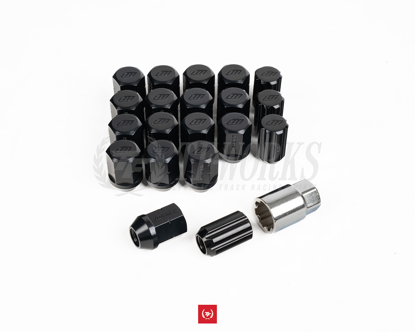 Work Wheels RS Lug Nut Set - Black - Touge Factory