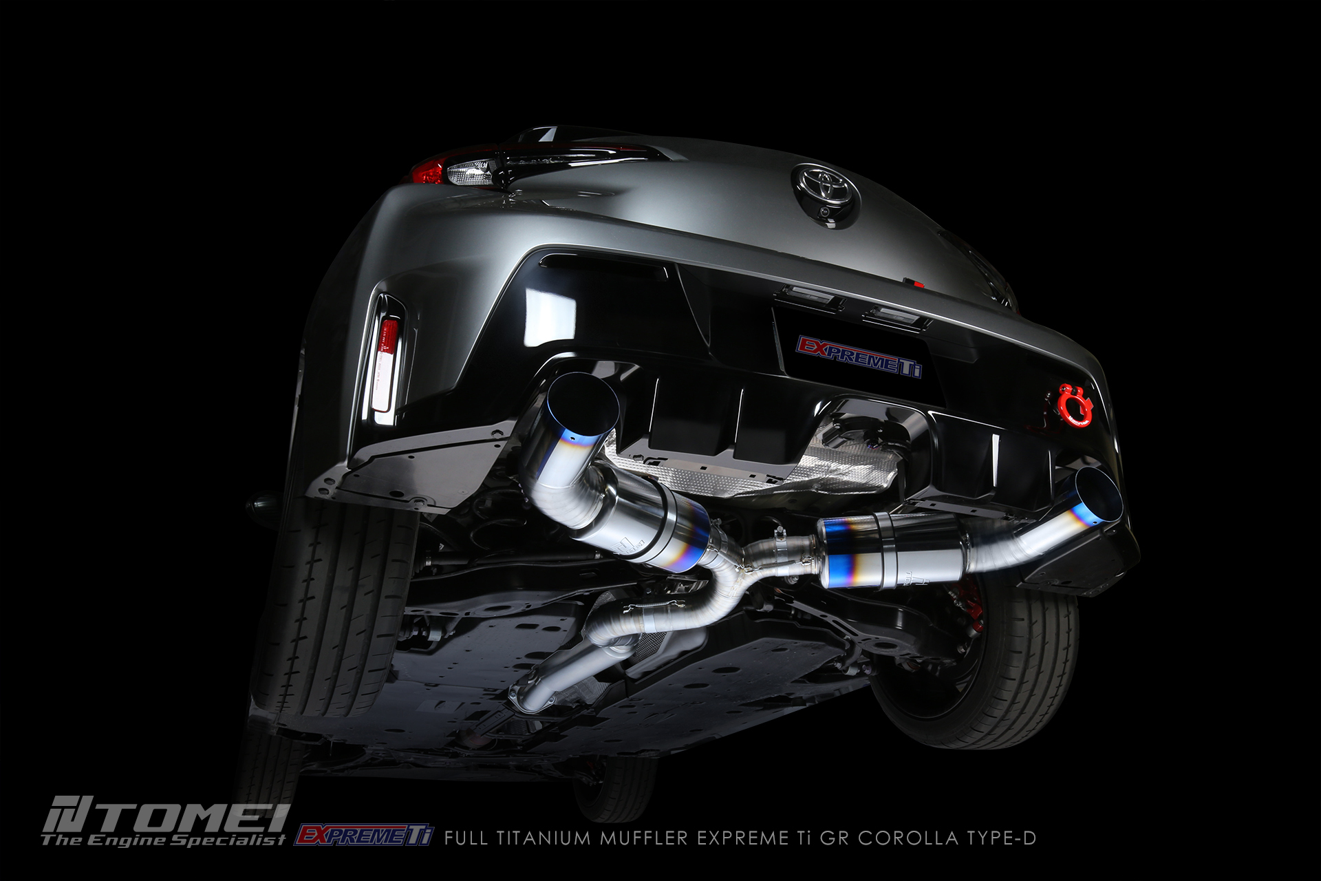 FULL TITANIUM MUFFLER EXPREME Ti GR COROLLA TYPE-D (DUAL) -TOMEI ...
