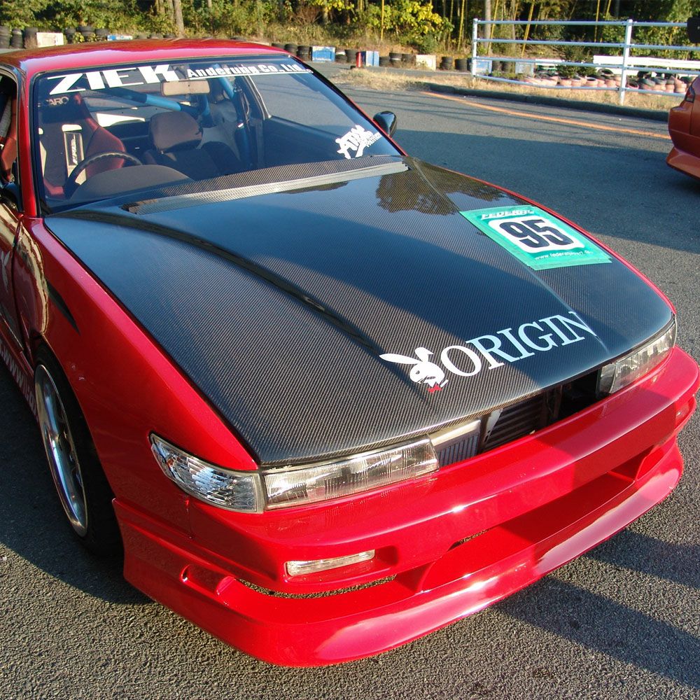 Origin Labo Nissan S13 Silvia Type 2 Vented Hood FRP - Touge Factory