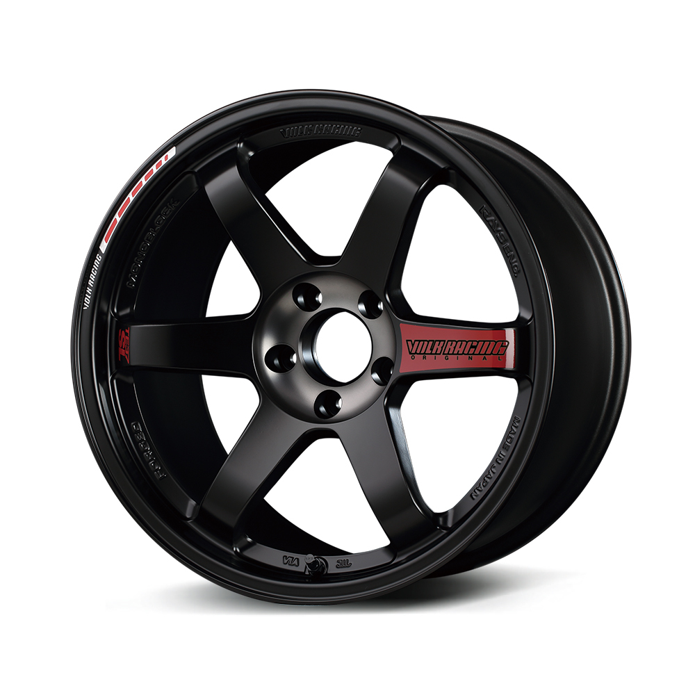 TE37SL BK-III 18X9.5 +21 5-120 PRESSED BLACK / REDOT