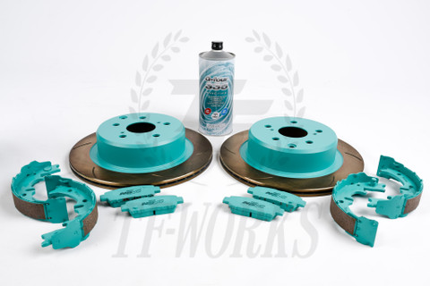 Project Mu JZX90 / JZX100 Rear Brake Package (Pads / Rotors / Shoes ...