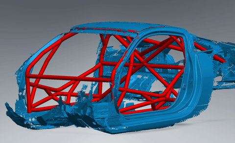 350Z – Road Race X Diagonal Roll Cage Kit .120 Wall - Touge Factory