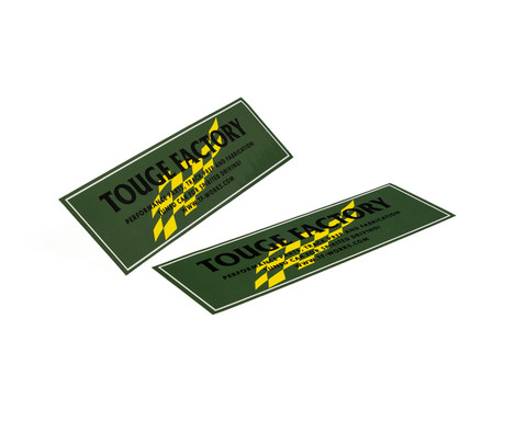 Touge Factory Checkered Sticker - Green / Yellow - Touge Factory