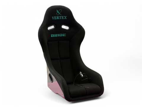 Vertex x Bride Zeta IV Classic - Black w/ Vertea Blue Logo (FRP Silver ...