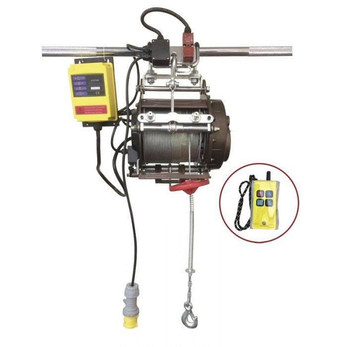 Electric Hoists with lifting hoists from 250kg to 1000kg.