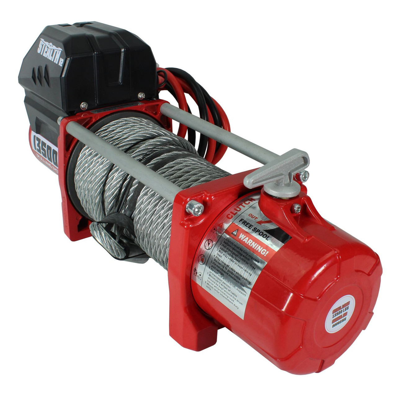 Stealth 13500LB 24V Winch with Steel Rope and Wireless Remote ...