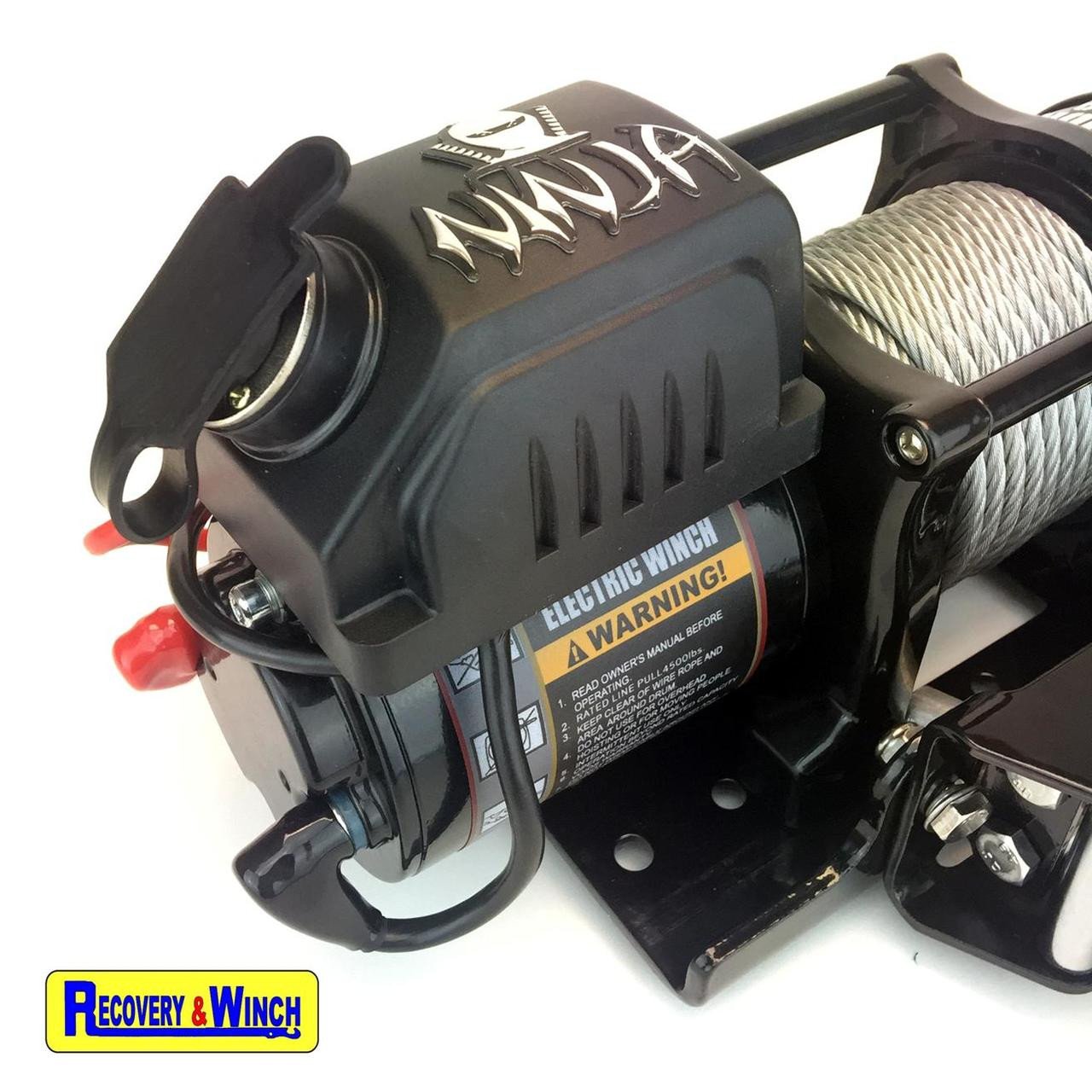 Warrior Ninja 4500lb 12v Electric Winch with Steel Rope