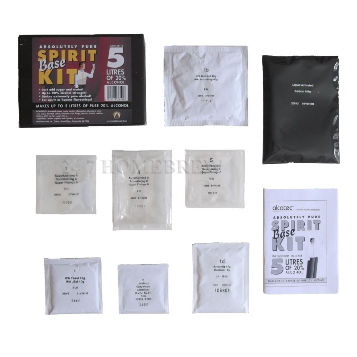 Vodka Making Kit 5L - Homebrew High Alcohol Alcotec 20% Moonshine Ice ...