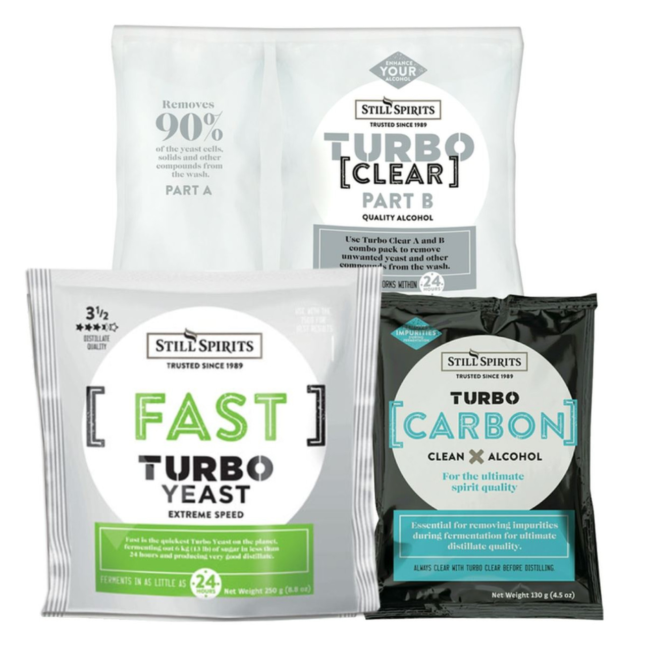 Still Spirits Fast Turbo Yeast TurboClear Liquid Carbon