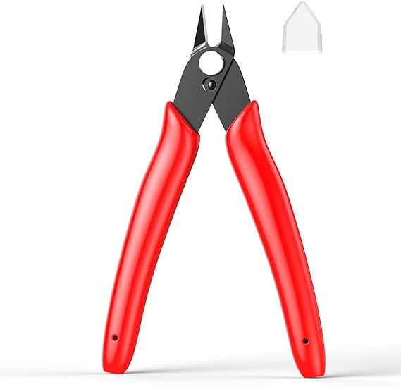 Red Cable Tie Flush Cutter Small Wire Cutters 2 Pack 5 Inch Precision ...